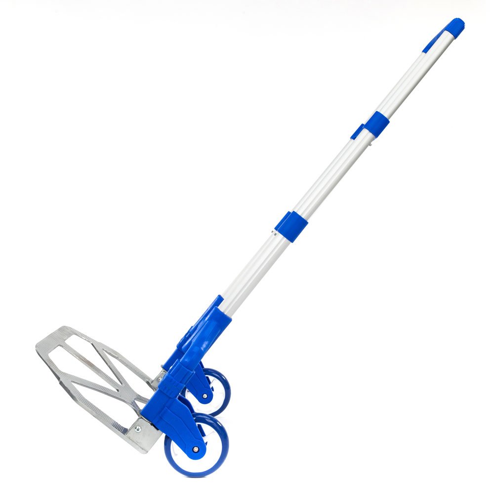 Portable Folding Collapsible Aluminum Cart Dolly Push Truck Trolley Blue