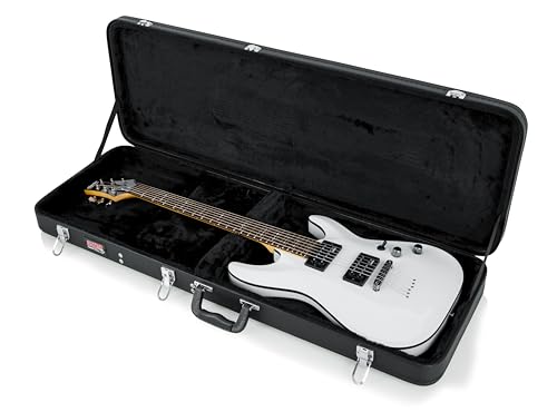 Gator Cases Hard-Shell Wood Case for Standard Electric Guitars; Fits Fender Stratocaster/Telecaster, & More (GWE-ELECTRIC), Black