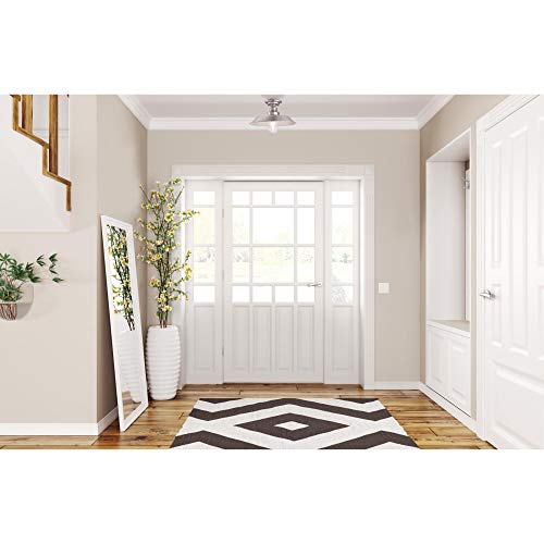 Westinghouse Lighting 6370200 Iron Hill 12-Inch, One-Light Indoor Semi Flush Mount Ceiling Light, Brushed Nickel Finish