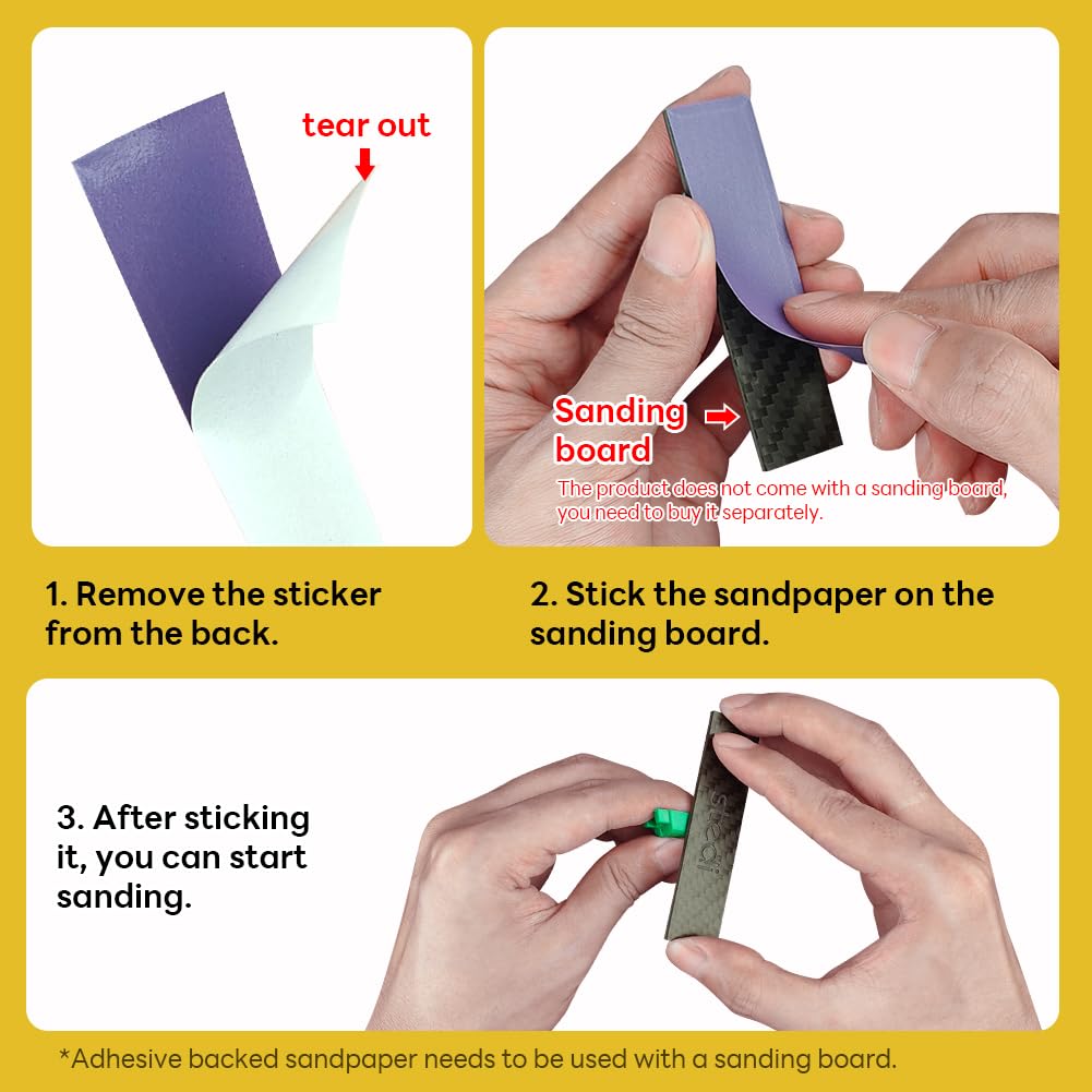 stedi Hobby Model Tools Sticky Sandpaper, Waterproof Wet/Dry Replaceable Reuse Sandpaper 400 600 800 Grit for Plastic Models, Gunpla, 60 PCS