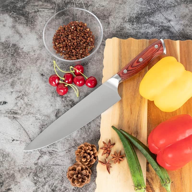 SSKT-Chef knife-8 Inch -German Stainless Steel Professional Kitchen Knife Sharp Paring Knife With Ergonomic Handle,Kitchen Professional Ultra Sharp Cooking Knife for Home Kitchen
