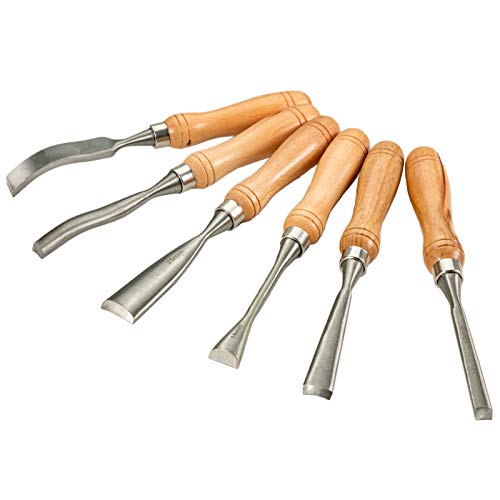 Mophorn Wood Chisel Sets 12pcs,Wood Carving Hand Chisel 3-3/4Inch Blade Length,Woodworking Chisels with Red Eucalyptus Handle,Wood Tool Box,for Wood Carving Root Carving Furniture Carving Lathes