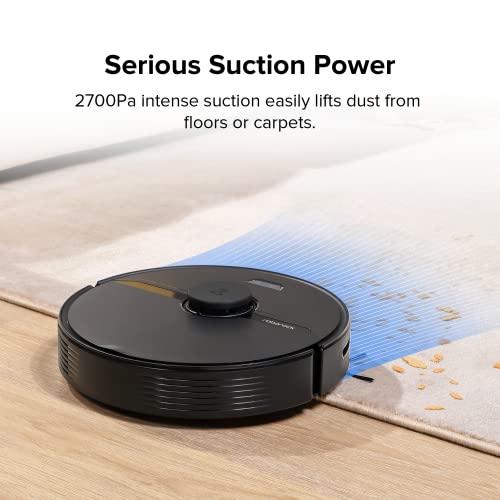 roborock Q7+ Self-Emptying Robot Vacuum, Empties Itself for up to 7 Weeks, 2700 Pa Suction, PreciSense Precision LiDAR, 3D Mapping, Works with Alexa, Perfect for Hard Floors, Carpets, and Pet Hair