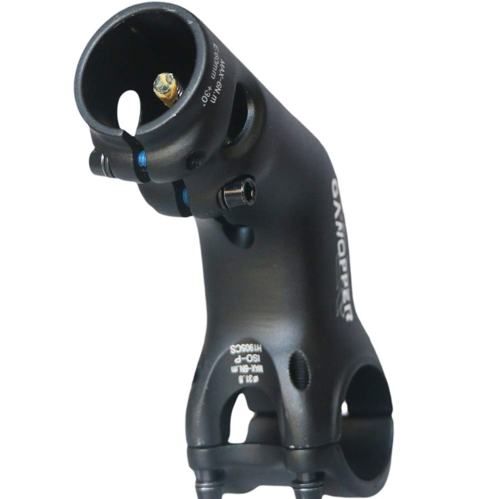 GANOPPER 31.8 Stem 60mm 30 Degree Riser Short Handlebar Stem for 31.8 Road Bike, MTB, BMX, Mountain Bicycle Part