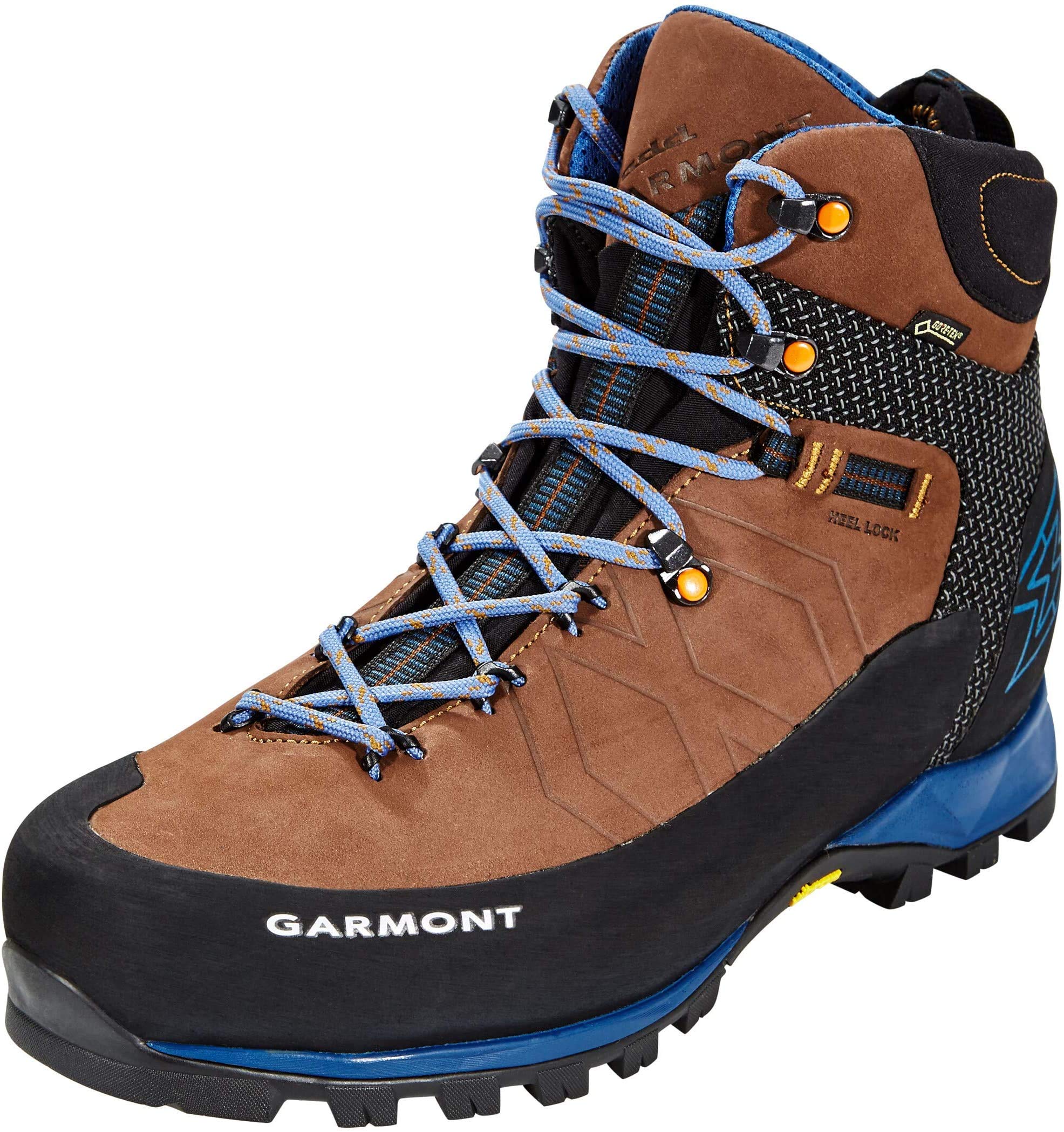 GARMONT Men's TOUBKAL GTX Hiking Boot, Dk Brown/Blue, 8.5