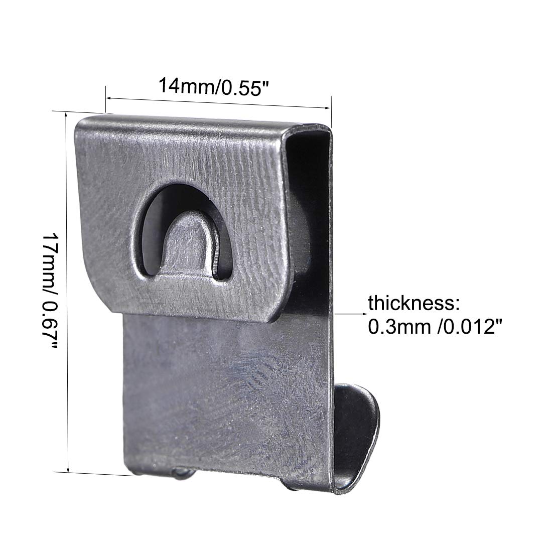 uxcell Photo Frames Hanger Hooks, 0.3mm Thick S-Shaped Metal Wall Mount Album Picture Hanging Clips, 50 Pcs