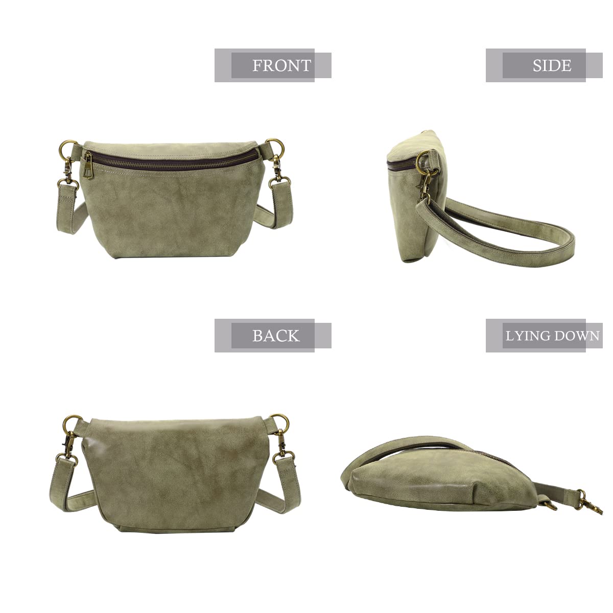 KL928 Small Waist Bag Fanny Pack Sling Crossbody Purses for Women Men