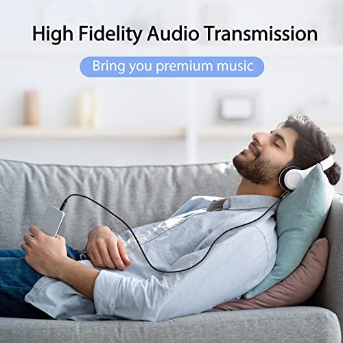 PVJALI Headphone Extension Cable(4Ft/1.2M), 3.5mm Audio Cable Male to Female, 4 Pole Hi-Fi Stereo Sound AUX Cord Extender for All 3.5 mm Enabled Devices (2 Pack - Nylon Braided Black)