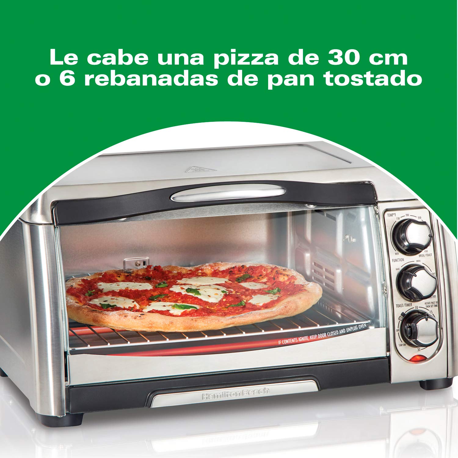 Hamilton Beach 31323 Sure-Crisp Air Fry Fryer Toaster Oven, 6 Slice Capacity, Stainless Steel (Renewed)