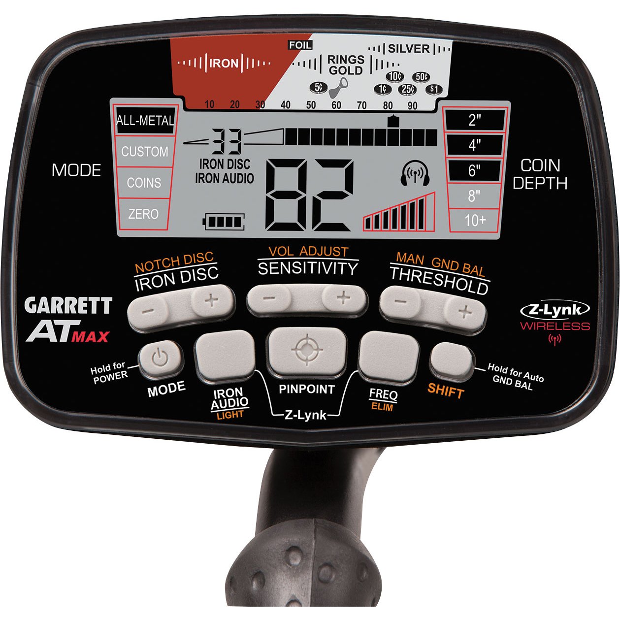 Garrett at MAX Waterproof Detector w/Wireless Headphones, Daypack, Digger, Pouch