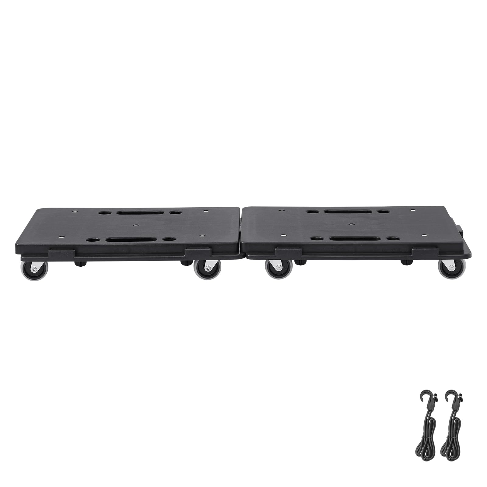 Furniture Moving Dolly, 16 x 11in 500 lbs Capacity Furniture Movers Dollies 4 Wheels, Portable Moving Rollers Heavy Duty, Interlocking Small Flat Dolly Cart for Heavy Furniture, 2 Pack, Black