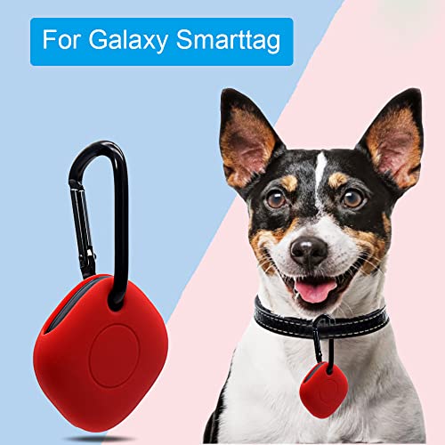 SKZIRI 3in1 for Galaxy SmartTag and Smarttag+ Plus Tracker Locator Case Cover Set Skin with Keychain Anti-Scratch Lightweight Soft Protective Sleeve Skin Cover
