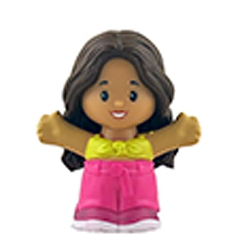 Replacement Parts for Fisher-Price Little People Barbie Dreamhouse Playset - HCF61 ~ Replacement Girl Doll Figure ~ Pink and Yellow Outfit ~ Brown Hair