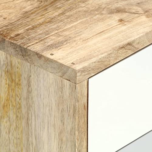 Side Table with Drawers, Furniture Small Space, Modern nightstand end Table, Bedside Cabinet 18.5"x13.8"x23.2" Solid Mango Wood Suitable for Living Room, Bedroom Bedside.