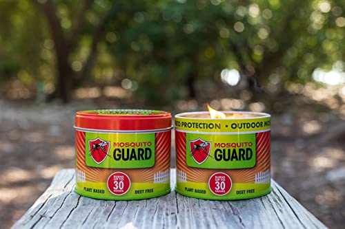 Mosquito Guard 12oz Repellent Candle - Burns 35 Hours, Refreshing Aroma, Plant Based Citronella Candles Outdoor Indoors