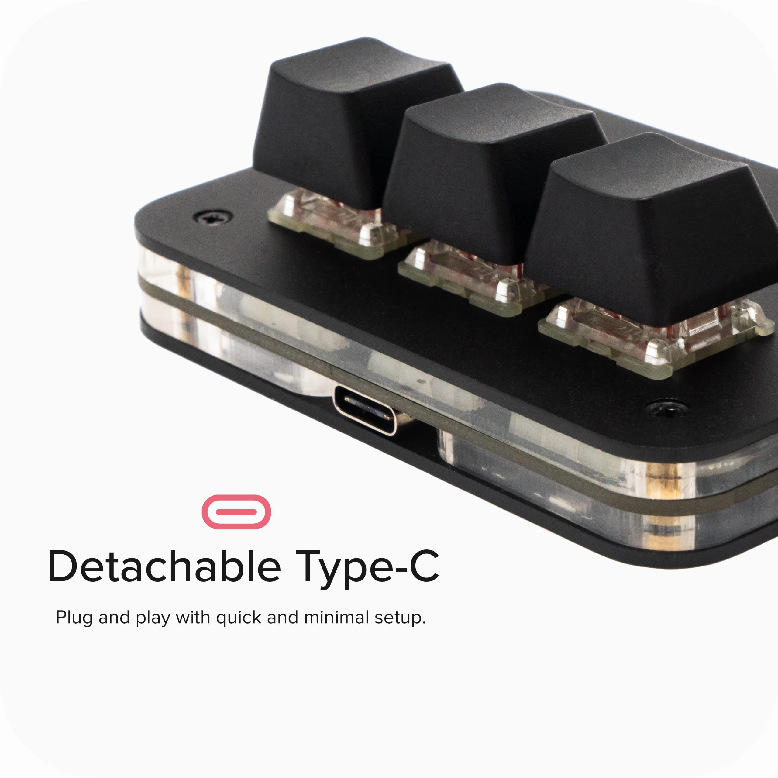 Momokai Tap Trio - 3 Key Mechanical Hot-swappable Macropad (Starlight)