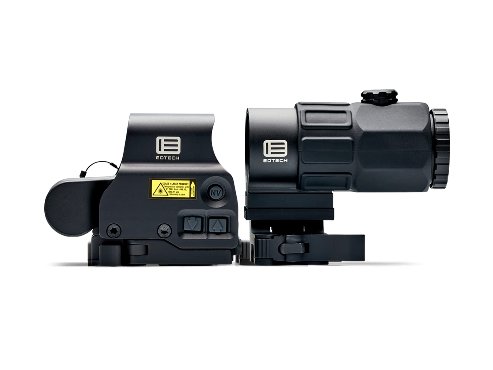 HHS V Holographic Hybrid Sight - EXPS3-4 with G45 Magnifier, 5 Power Magnifier with Quick Disconnect, Switch to Side (STS) Mount in Black