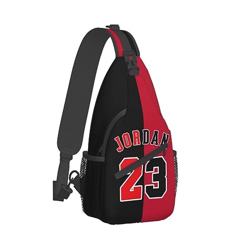 POYOMUK Number 23 Jordan Sling Bag Women Men Backpack Crossbody Bag Adjustable Daypack