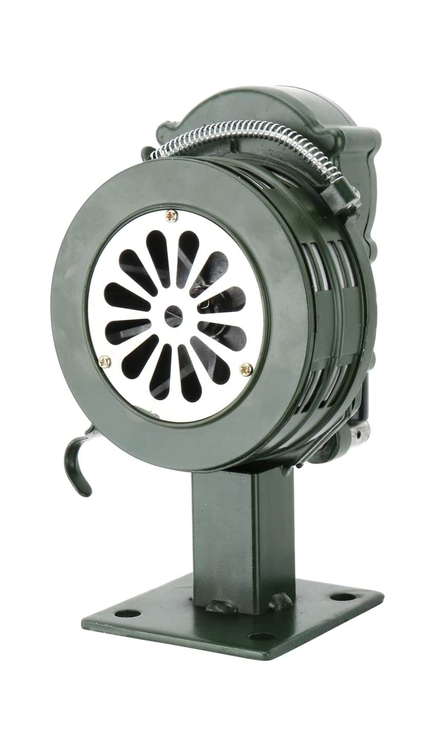 Mono-gatari Handheld Air Raid Siren Base Mount Hand Crank Siren Horn Manual Operated Metal Alarm 110db Home Self Protection Security