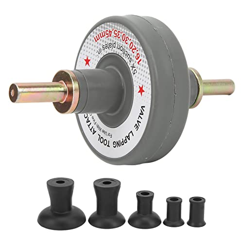 Valve Lapping Tool Kit, Valve Lapping Tool Attachment Kit 1000rpm to 1250rpm Engine Valve Lapper Kit with 5 Suction Plates, Car Repair Tool Kit Universal for Grinding Small Engine