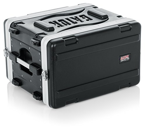 Gator Cases Lightweight Molded 6U Rack Case with Heavy Duty Latches; Shallow 14.25" depth, 6U (GR-6S)