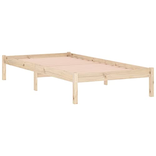 WIFESE Bed Frame 77"x41.5"x12.2" Brown Wood Twin Bed Frames Full Twin Day Bed Bedframes Queen-Size King Mattres Platform Bed Single Floating Full Size Modern Allwood Bed Frames Queen Size Full