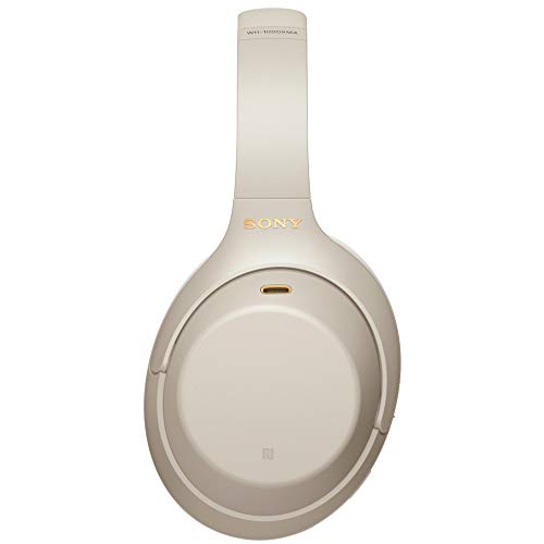 Sony WH1000XM4/S Premium Noise Cancelling Wireless Over-The-Ear Headphones Bundle with Deco Gear Wood Headphone Display Stand and Protective Travel Carry Case