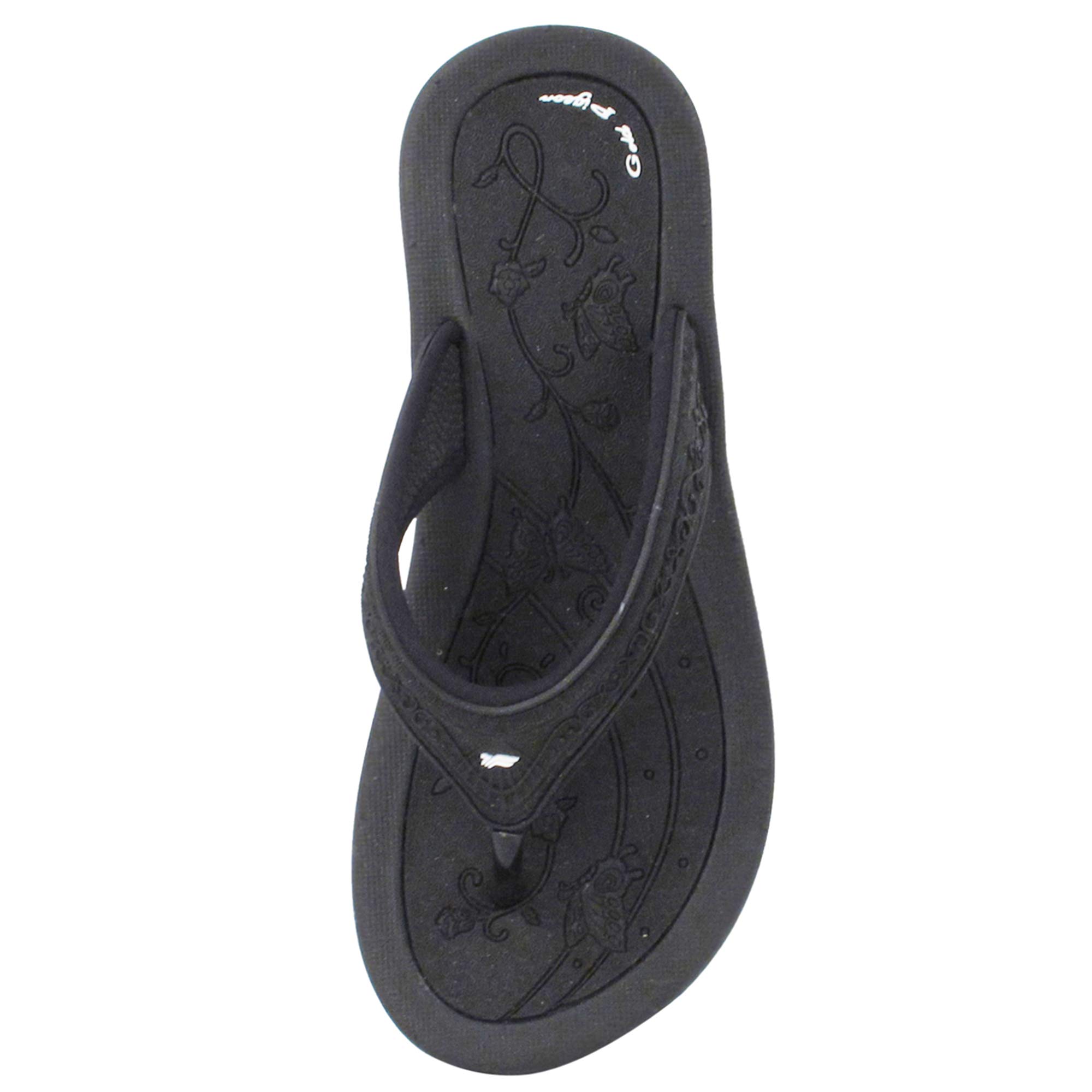 Gold Pigeon Shoes GP Breeze Light Weight Flip Flops for Women: 8521 Black, EU40 (US Size 8.5-9)