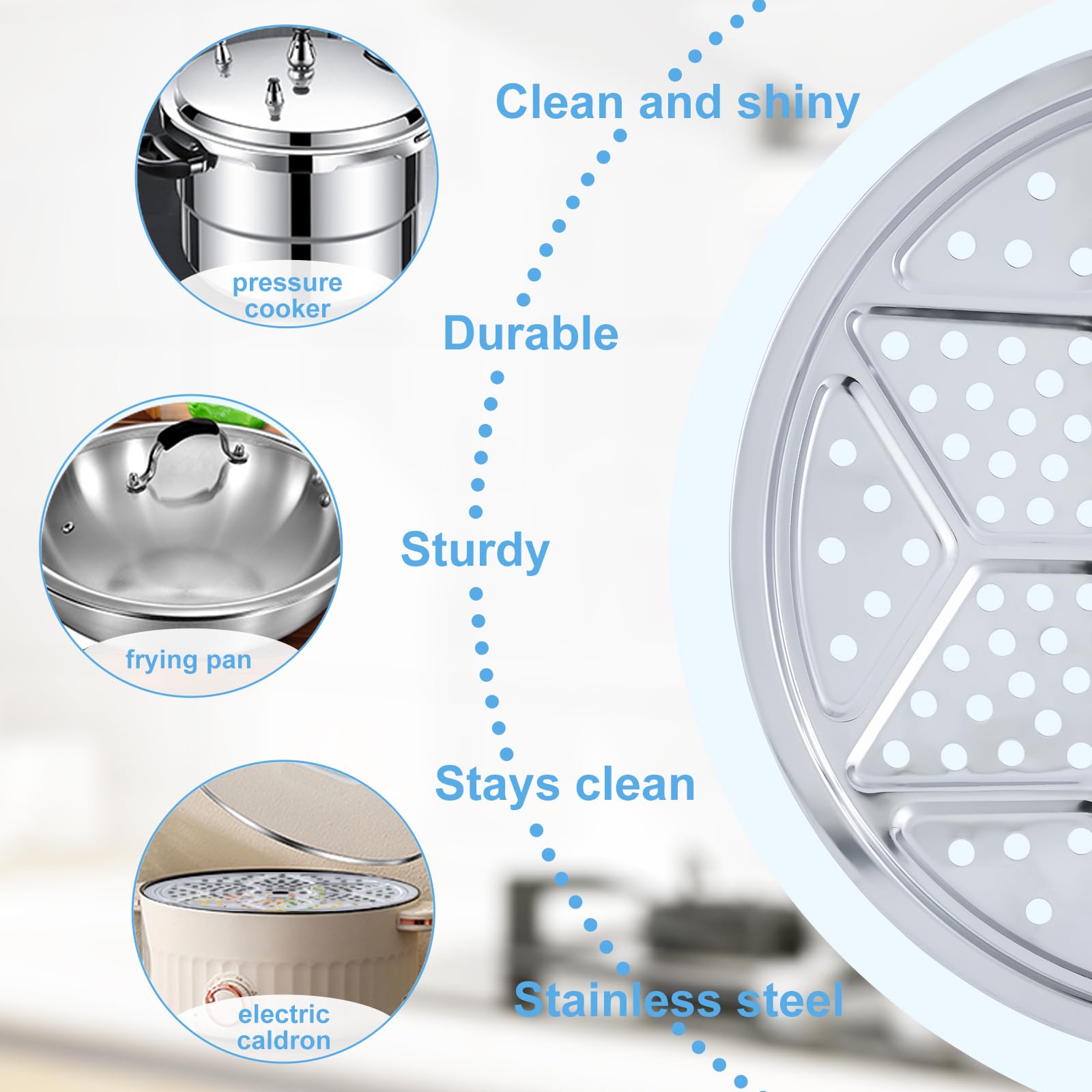 RNSXYAT 2Pcs Pressure Canner Rack, 11 Inch Pressure Cooker Canning Racks, Premium Canner Rack for Pressure Canner, Stainless Steel Pressure Canner Rack Compatible with Presto, All-American and More