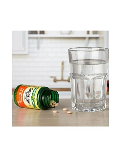Spring Valley Selenium 200 mcg, 100 Count + STS Home Sticker.