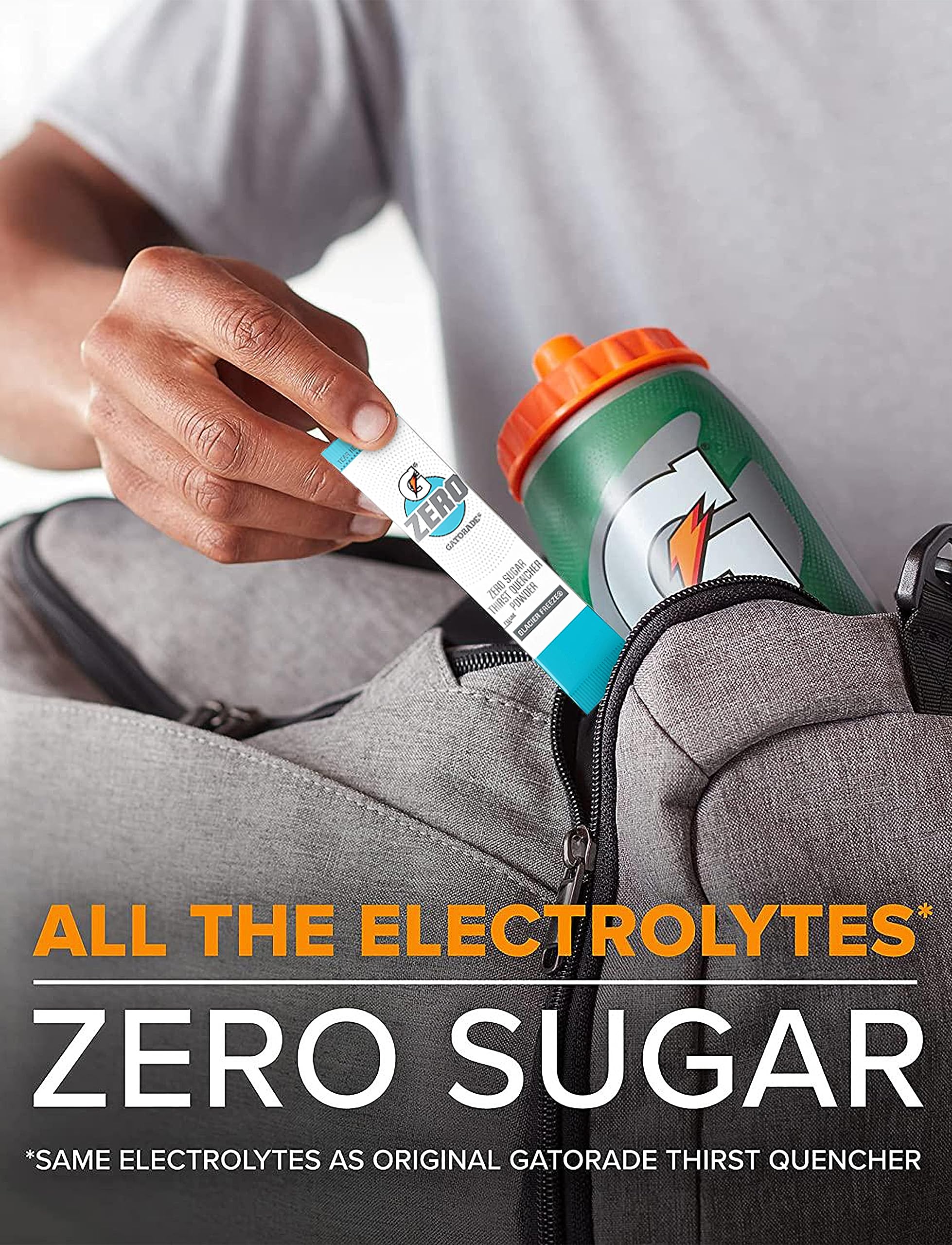 Gatorade Zero Thirst Quencher Powder Packets, Orange, 0.10 oz Individual Packets 40 Count
