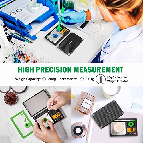 Fuzion Gram Scale, 200g/0.01g Rechargeable Pocket Scale, 6 Units Conversion, Mini Scale Gram and Ounce, Jewelry Scale, Portable Scale, Great for food, Spices, Powder, Coins