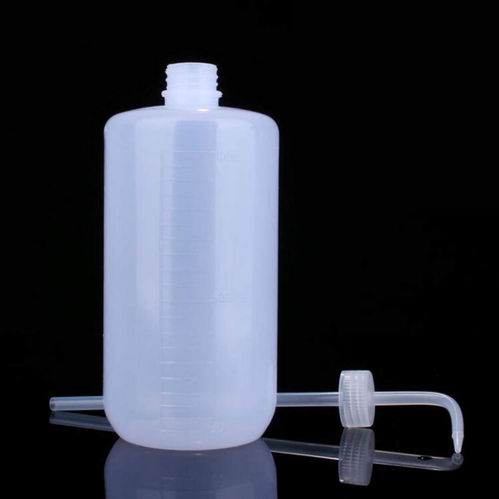 VANTOBEST 2Pcs 1000ml/34oz Clear Plastic Wash Bottle Plastic Squeeze Tattoo Bottle with Narrow Mouth Squirt Bottle Containers Cans Pots Watering Tool for Gardening Lab Industry