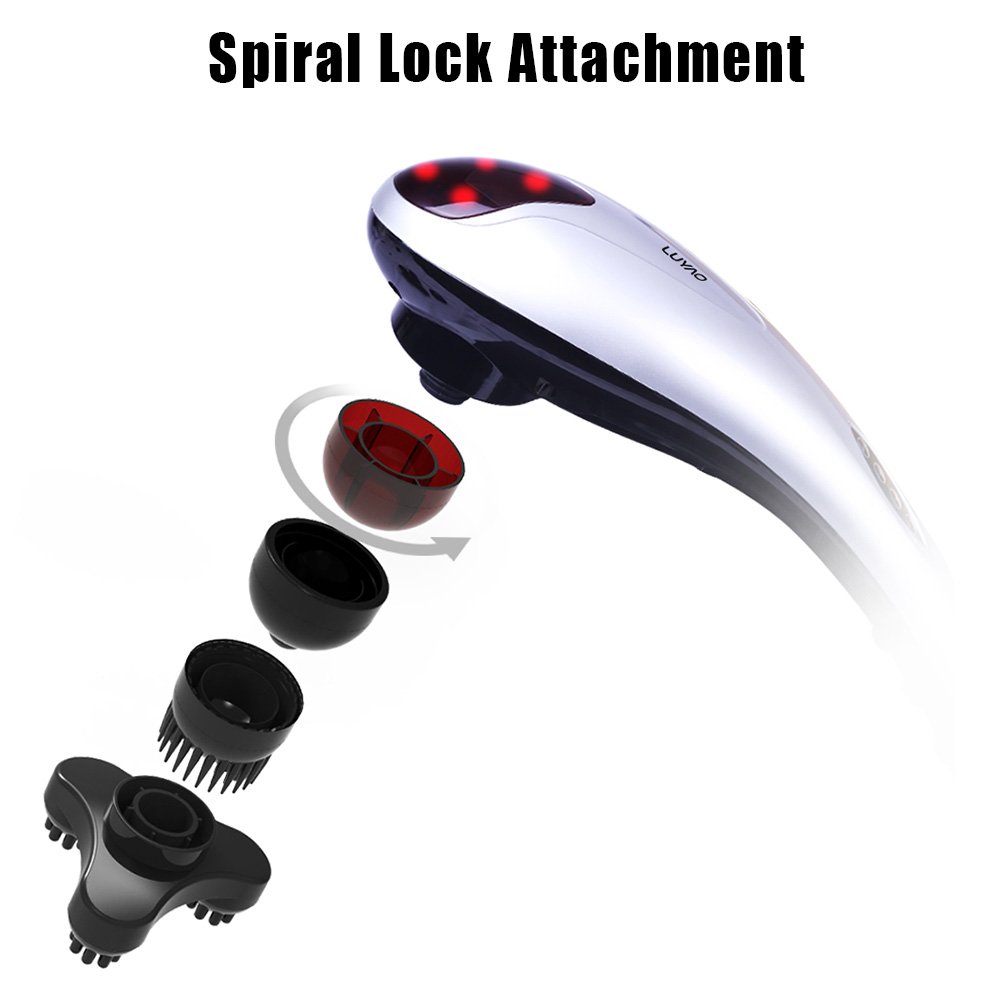 Handheld Deep Tissue Massager Percussion Massage Machine for Muscles Back Neck Shoulder Leg- Hand Held Electric Back Massager for Neck and Back Full Body Pain Relief and Relaxation
