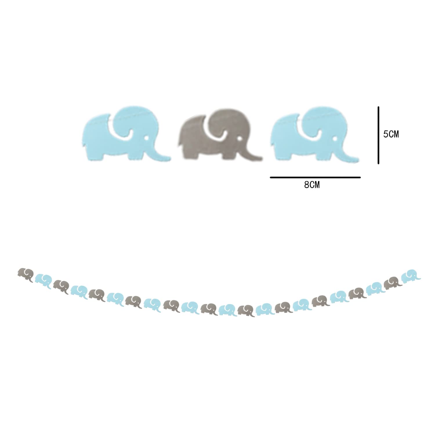 ZERODECO Baby Shower Decorations, It's a Boy Banners Baby Boy Foil Balloon Paper Fans Elephant Flags Printed Balloons Bridal Shower Party Decorations