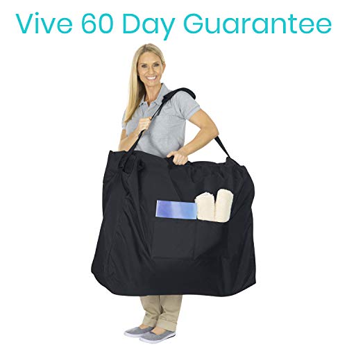 Vive Rollator Travel Bag and Transport Chairs - for Folding Walker, Compact Wheelchair - Lightweight & Portable Extra - Large Carry Case Cover for Car & Airplane TSA Traveling (35β x 26β x 9.5β)