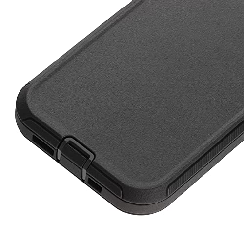 Shockproof iPhone 13 Case with [Tempered Glass Screen Protector+Camera Lens Protector] Military Grade Drop Protection Heavy Duty Protective Cover for Apple iPhone 13 6.1" Black