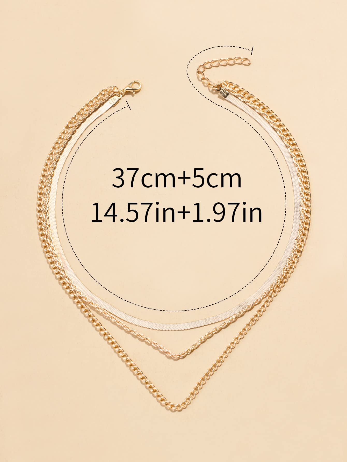 GORGLITTER Women's Gold Herringbone Necklace Plated Choker Snake Necklace Gold One Size