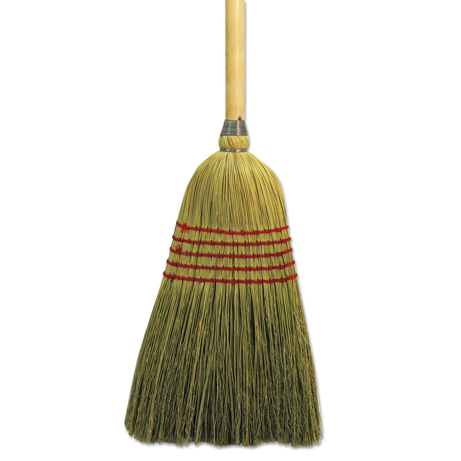 Unisan Flagged Bristle Parlor Broom Maid Broom with Wooden Handle
