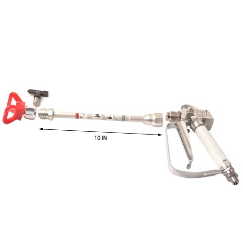 SZWENXIN Airless Paint Spray Gun 3600 PSI 517 TIP with Spray Guide Accessory Tool and 10IN Extension Pole, for Airless Paint Sprayer