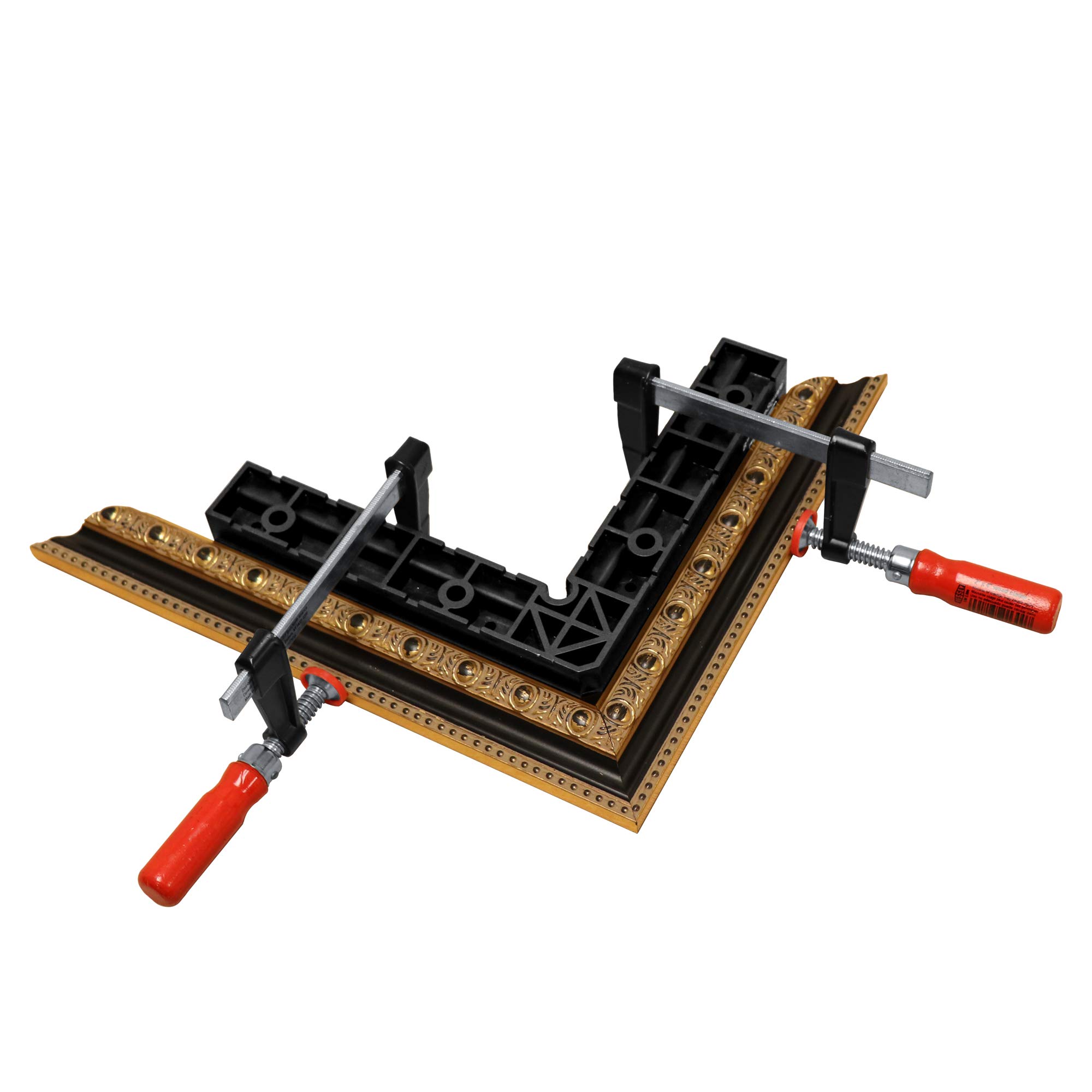 Milescraft 4011 8" ClampSquares - 90 Degree Corner Clamp, Positioning/Assembly Squares for Pictures Frames, Boxes, Etc Black