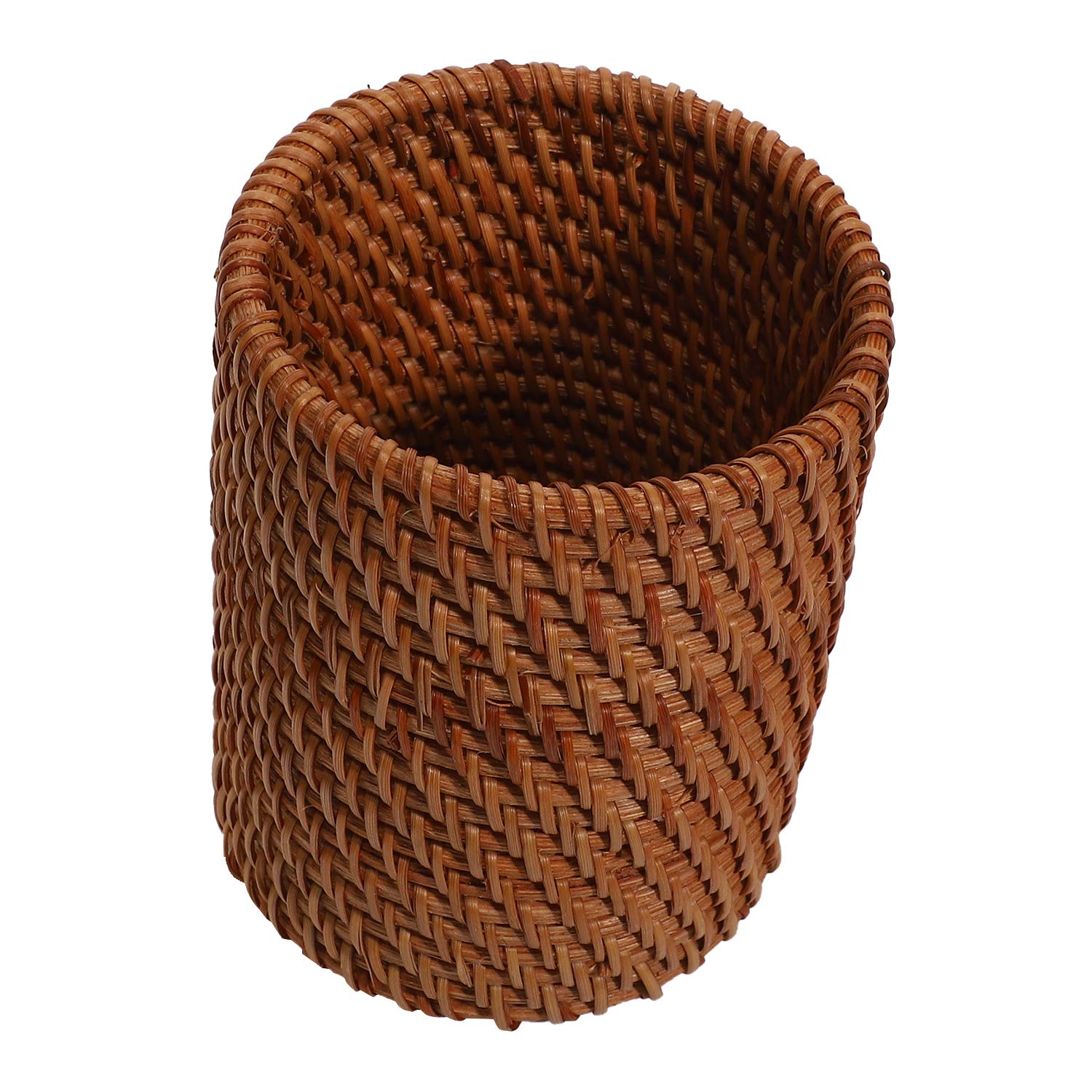 Pasuihcay Rattan Chopsticks Tube Shovel Spoons Bucket Dinner Knives Forks Tableware Storage Box Home Storage Baskets Organizer A