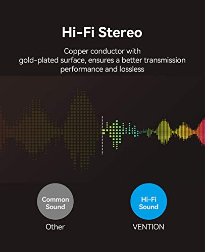 Vention 3.5mm Female to 2.5mm Male Audio Adapter Converter Premium Quality Headphone Earphone Headset 2.5mm to 3.5mm 3 Ring Jack Stereo or Mono 2 Pack