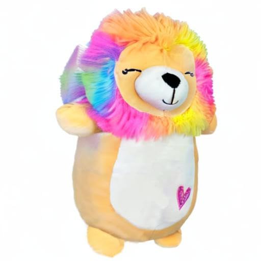 Squishmallows Official Kellytoy 10 Inch Hug Mees Squad Collectible Pillow Animal Pets (Leonard Rainbow Lion),Various