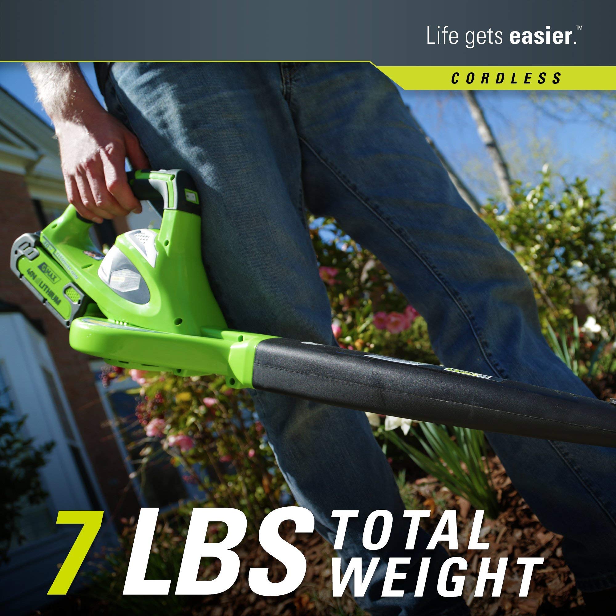 Greenworks 40V 150 MPH Variable Speed Cordless Blower, Battery Not Included 24282 (Renewed)
