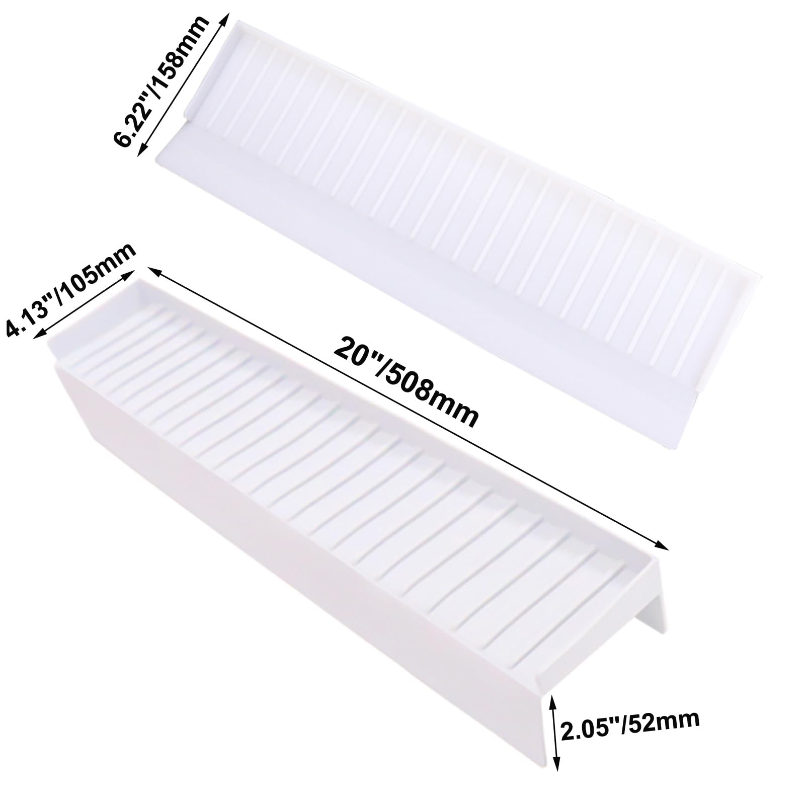 Silicone Sink Edge Protector & Splash Guards for Kitchen Sink Bathtub Sink, Upgrade 5° Multifunction Silicone Sink Protector Countertop Protectors - 20" x 4" Sink Protector (White)