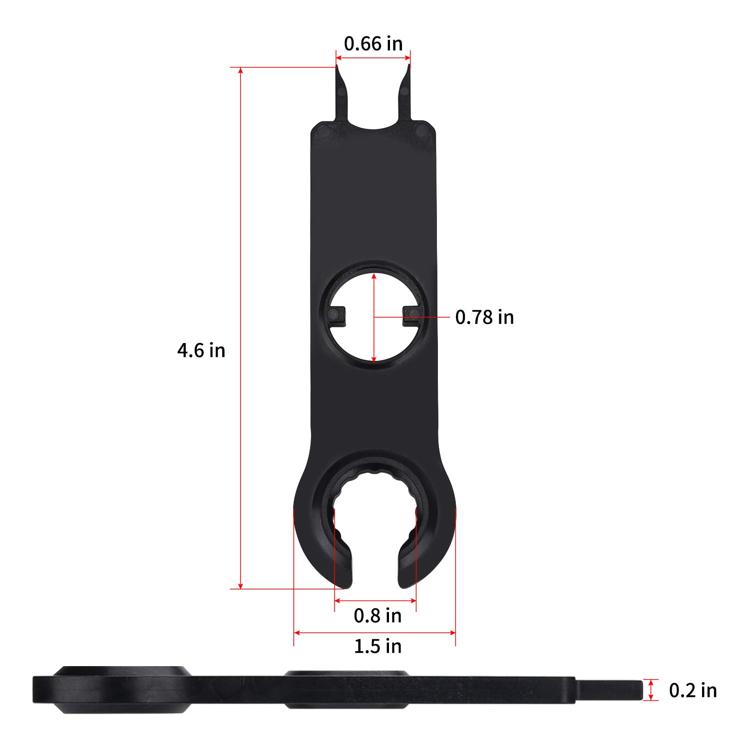 Generies Solar Spanners Wrench, Solar Panel Connector Disconnecting Tool for Solar Panel Cable PV System Wire and Connectors Assembly 1 Pair Black