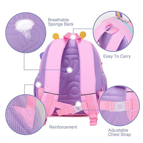 Reqinqin Cute Animal Toddler Backpack,3D Animal Cartoon,MINi Travel Backpack Butterfly Bag for Baby 1-5 Years Girls Personalized Waterproof Bag Kids Backpack(Butterfly)