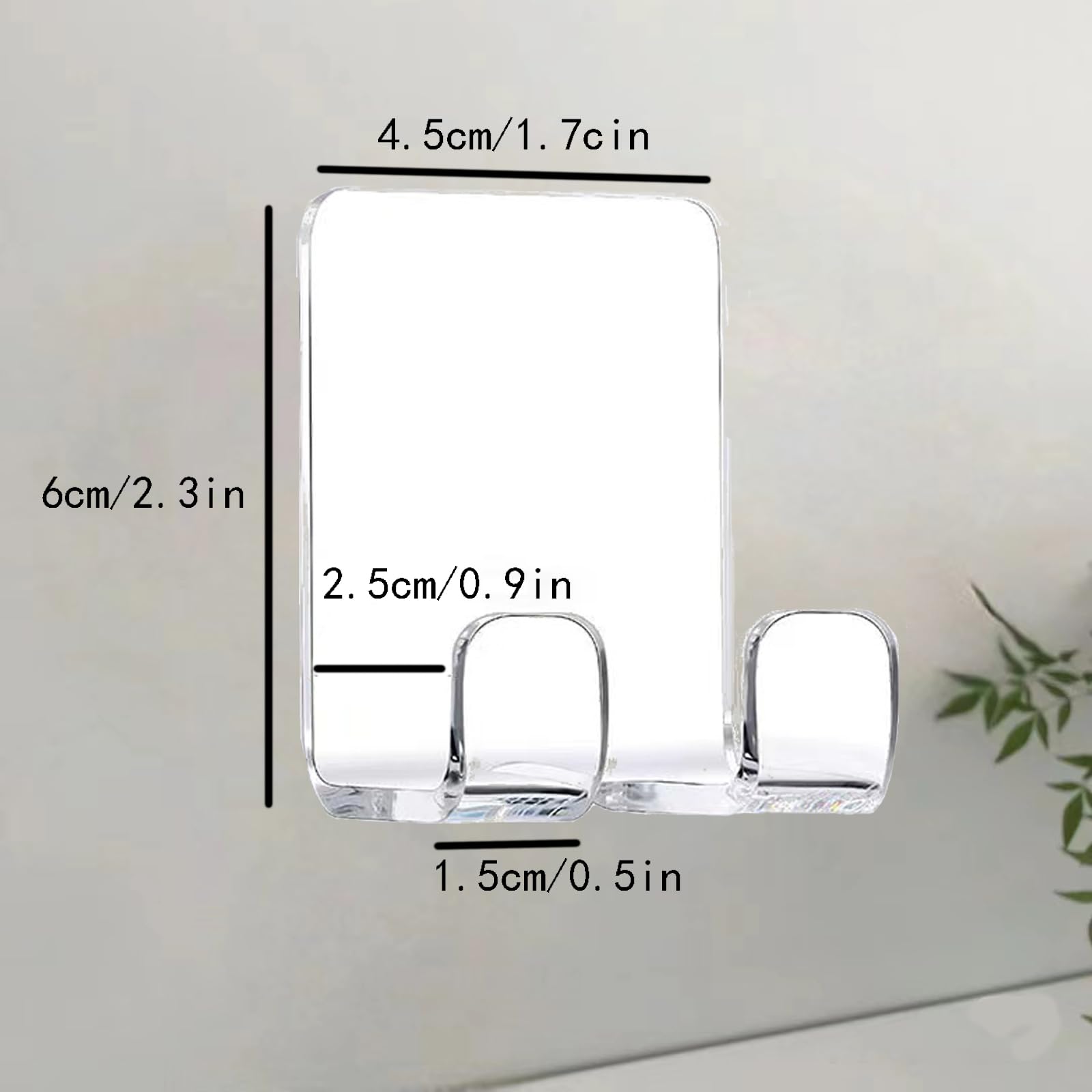 Wjwumha 2pcs Razor Holder for Shower, Self-Adhesive Wall Mount Shaver Holder Bathroom Acrylic Towel Loofah Organizer