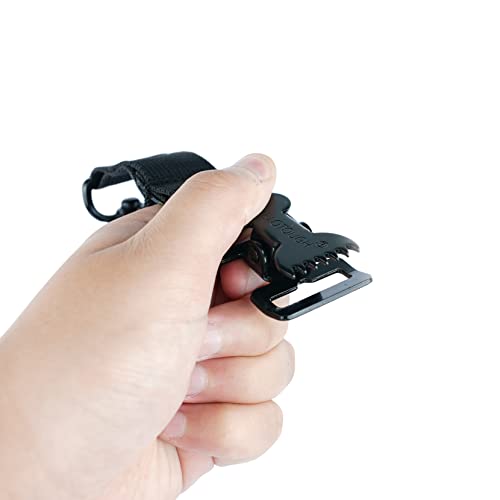 MELOTOUGH Firefighter Glove Strap Work Glove Holder Clip with 2 Alligator Clip Easy Hold All Your Glove,Reflective Hi-Vis Lime for Quick Access (Black)